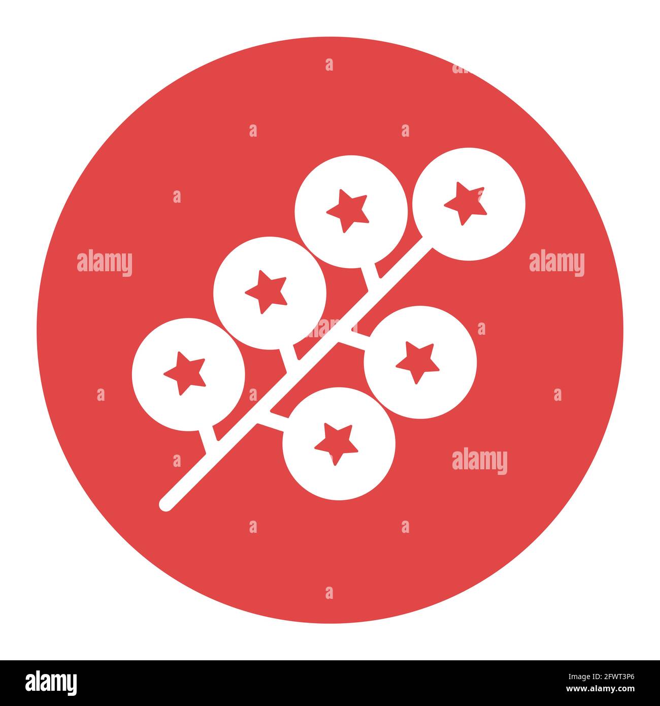 Cherry tomatoes vector white glyph icon. Barbecue and bbq grill sign ...