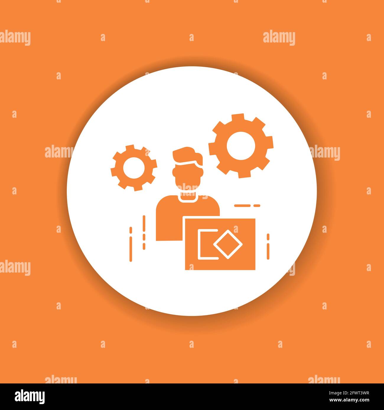 Brand manager color glyph icon. Influencer marketing person. Pictogram ...