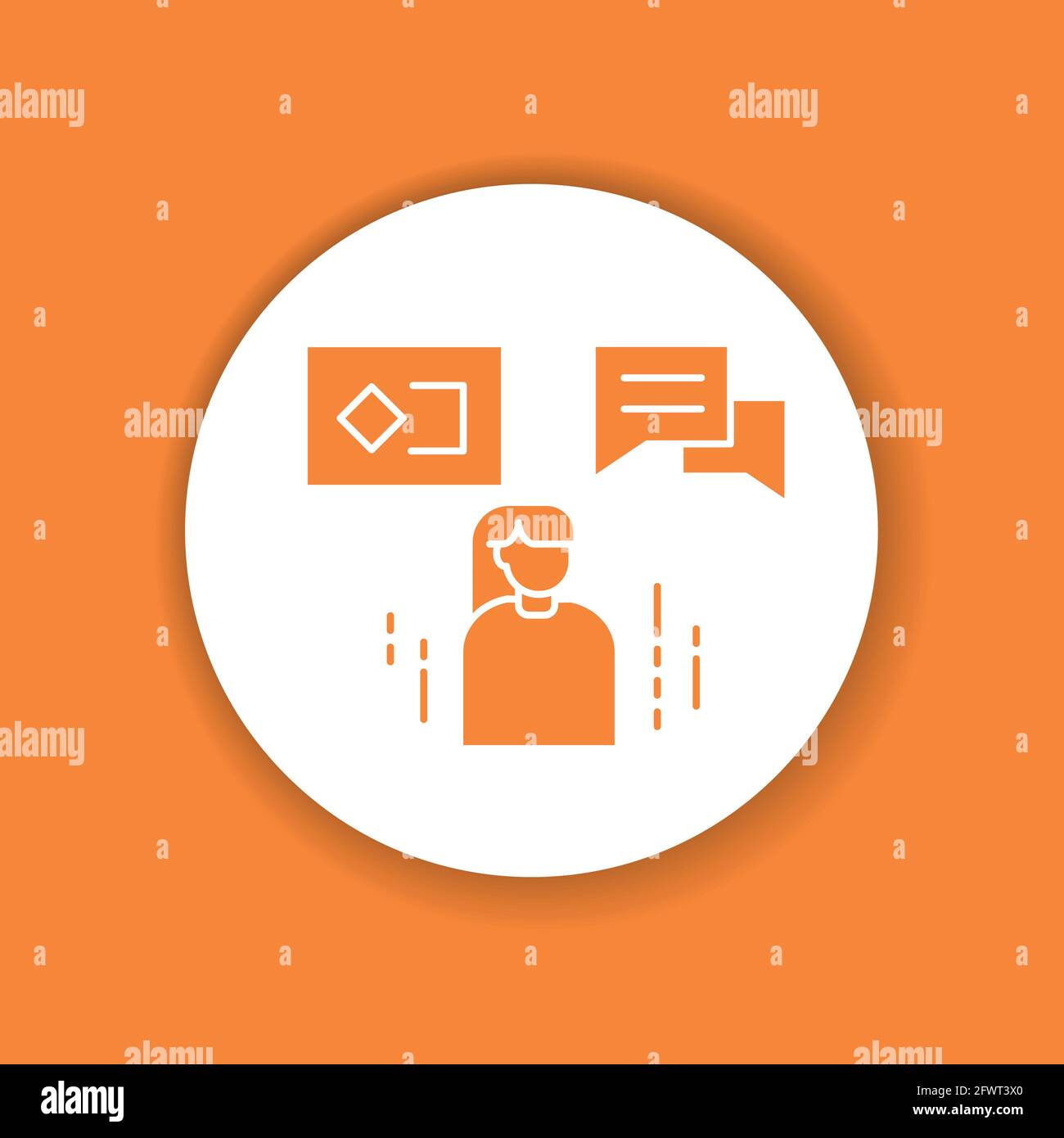 Brand promotion and advertising color glyph icon. Influencer marketing ...