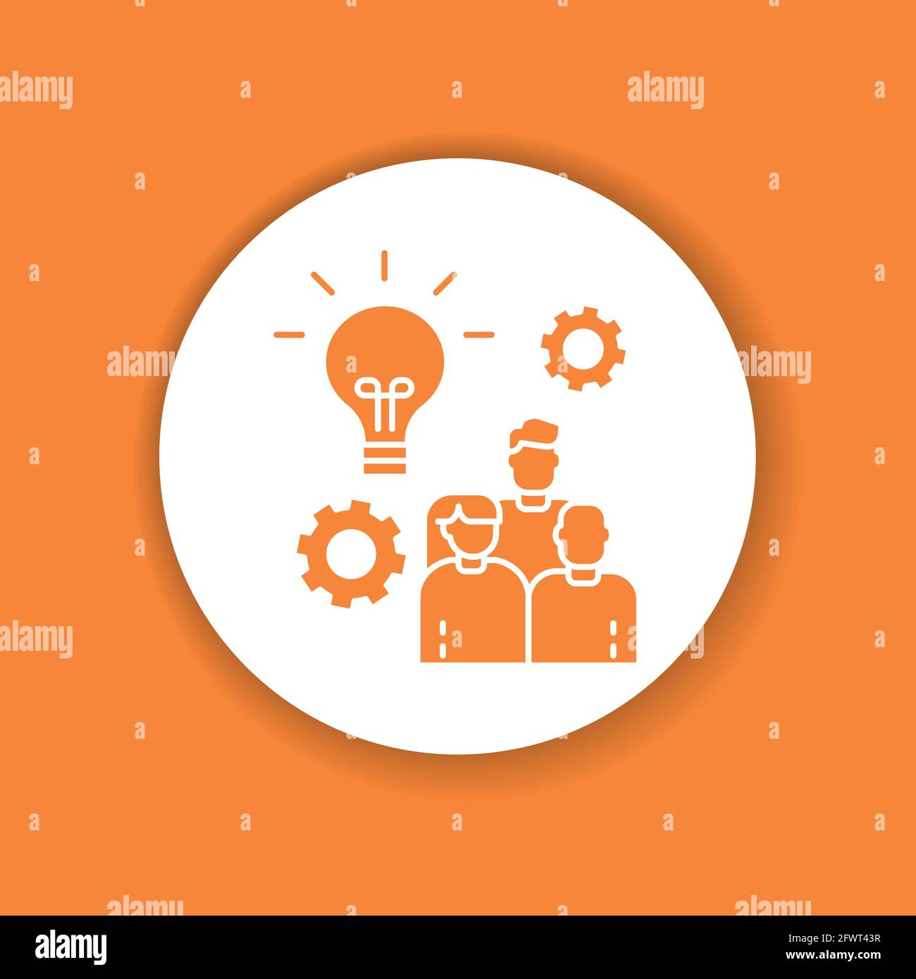 Branding agency color glyph icon. Influencer marketing team. Pictogram ...