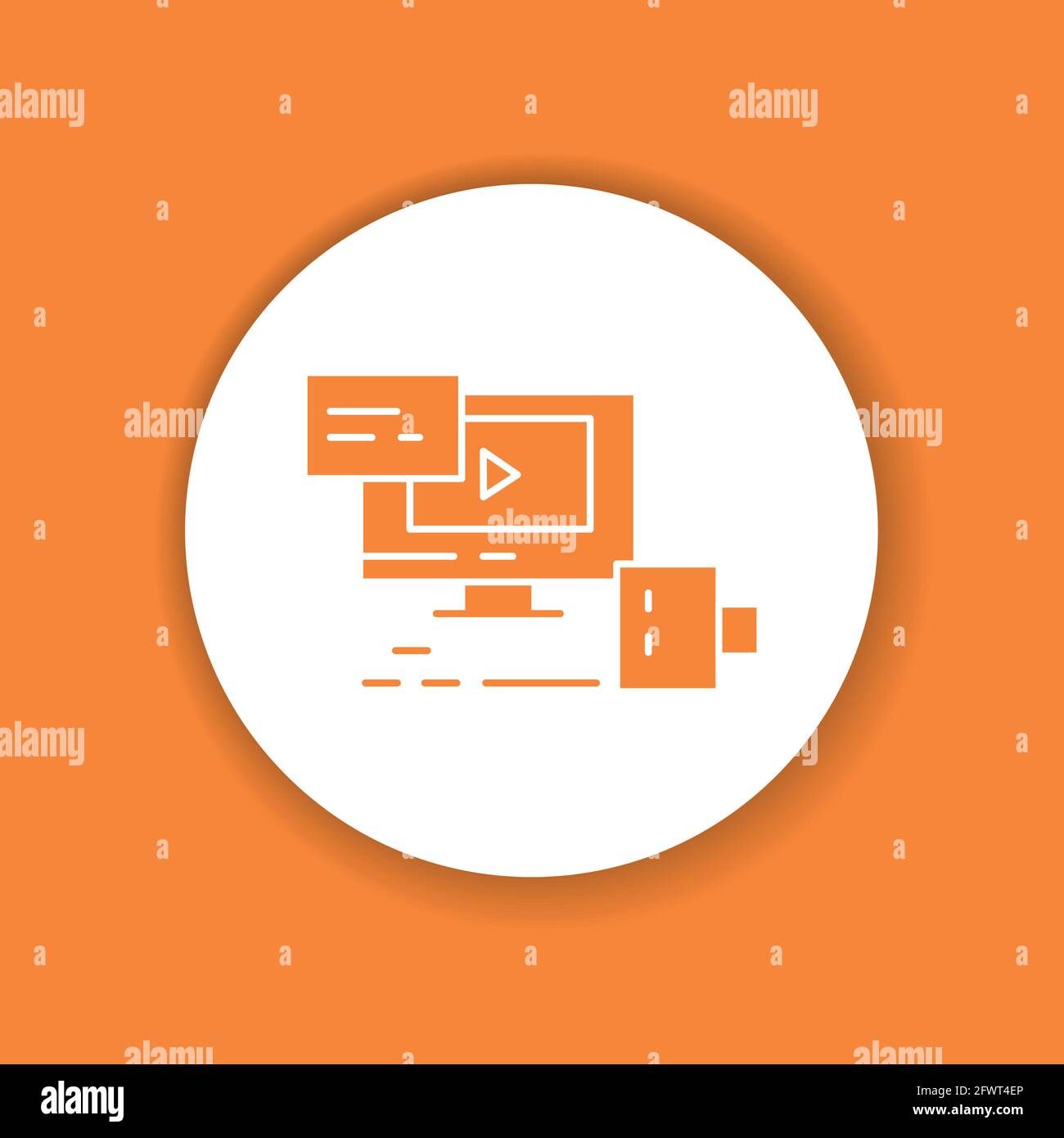Distance learning color glyph icon. Online training courses. Pictogram ...