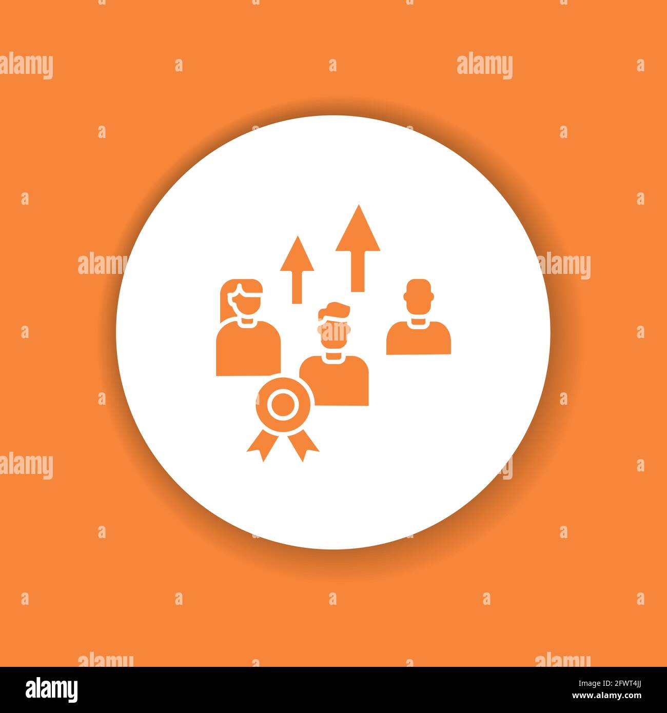 Leadership courses color glyph icon. Teamwork. People skill development ...