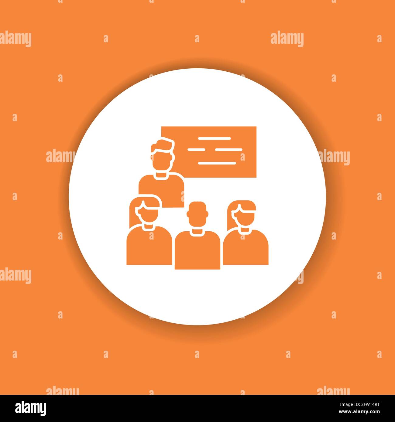 Workshop color glyph icon. Tutor, educator, teacher. Group training ...