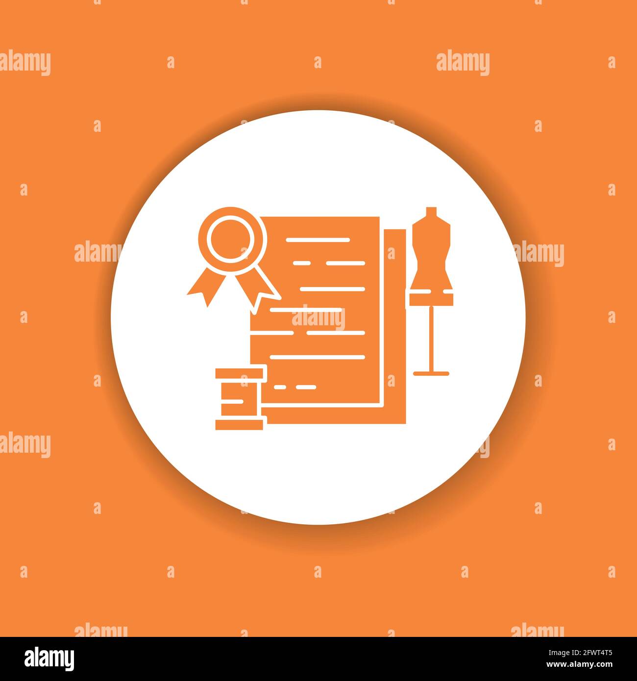 Fashion courses color glyph icon. Dressmaker training, tailor atelier ...