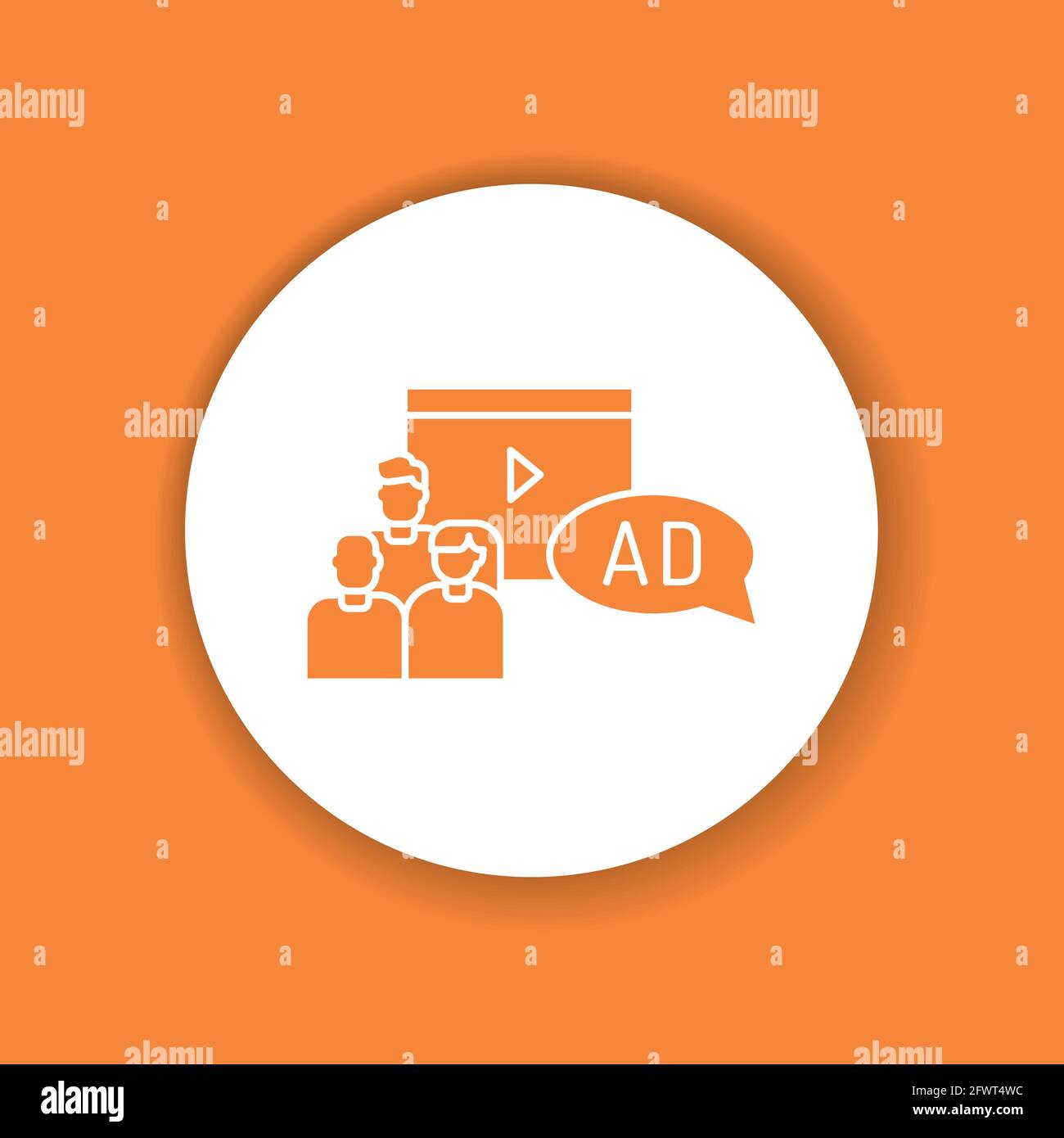 Marketing and advertising courses color glyph icon. Teaching product ...