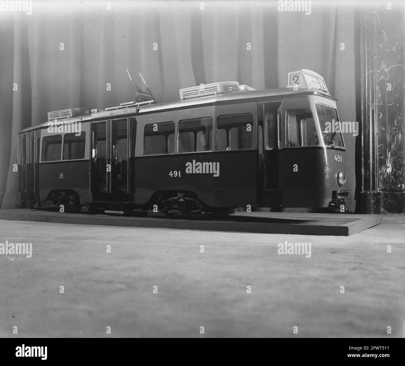 New streetcar car for Amsterdam. Model, March 12, 1946, models ...