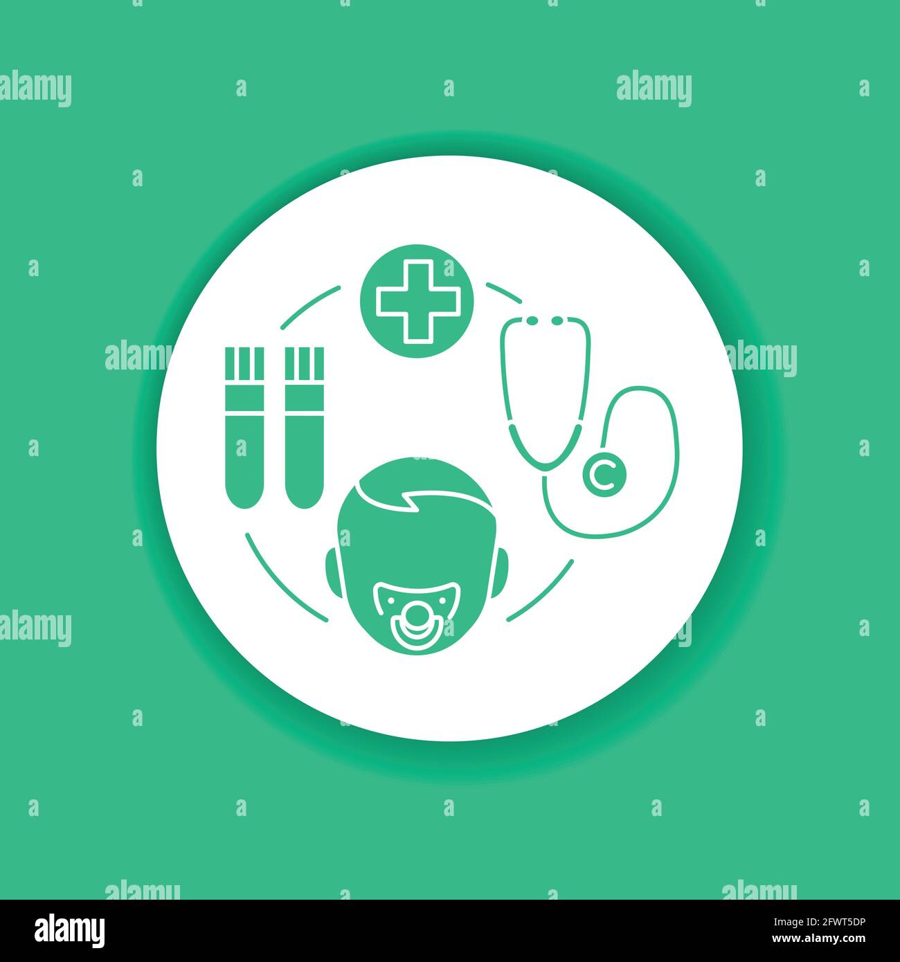 Child disease color glyph icon. Pediatric health care sign. Childcare ...