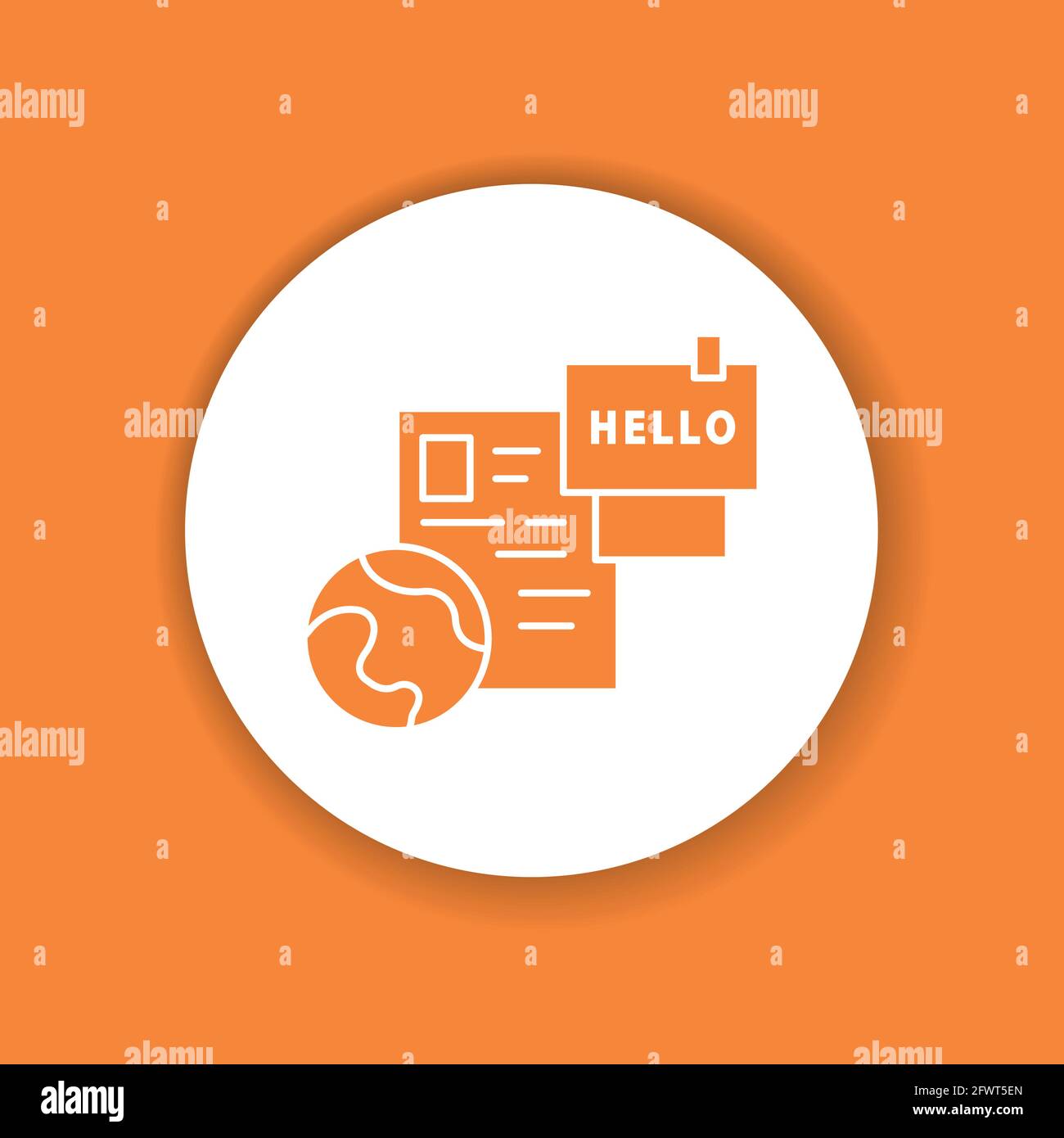 Language courses color glyph icon. Speaking club. Language learning ...