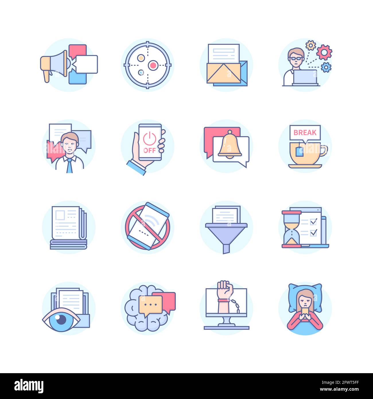 Information overload screen Stock Vector Images - Alamy