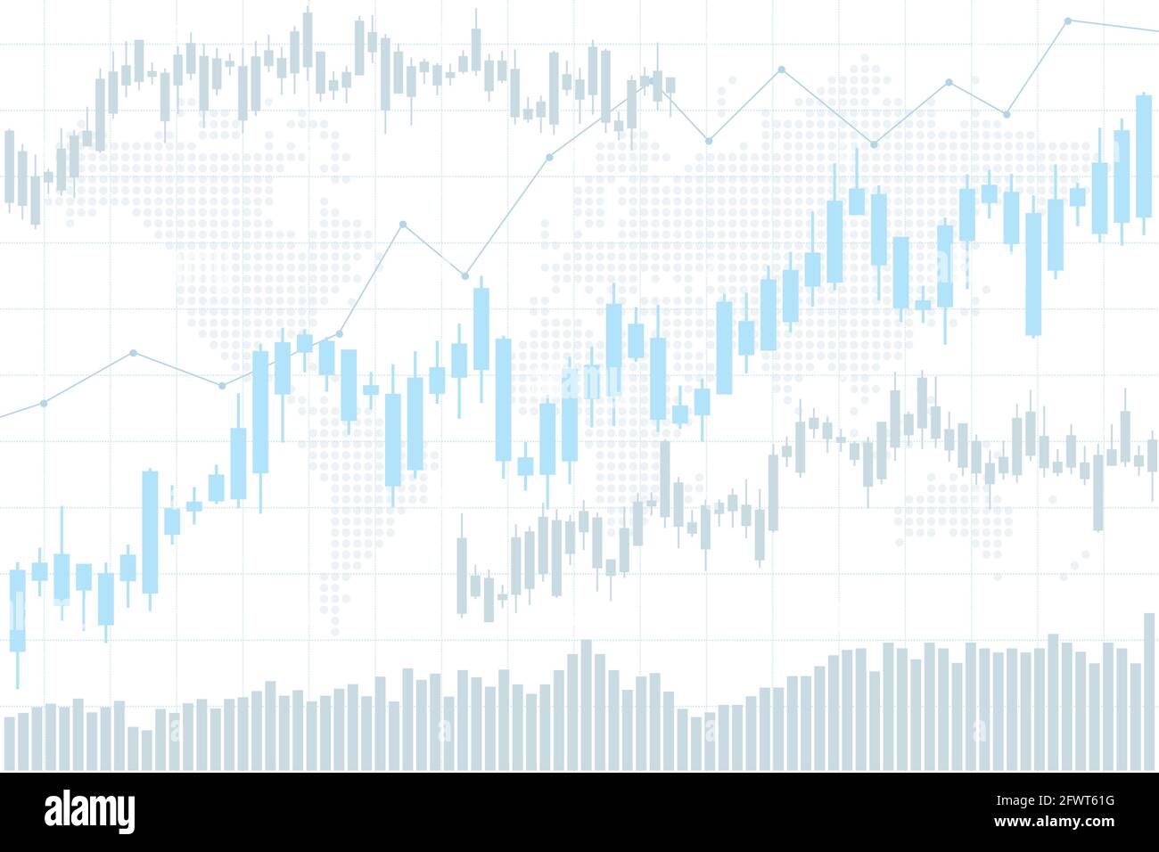 Investing subtle background. Candle stick charts for stock exchange ...
