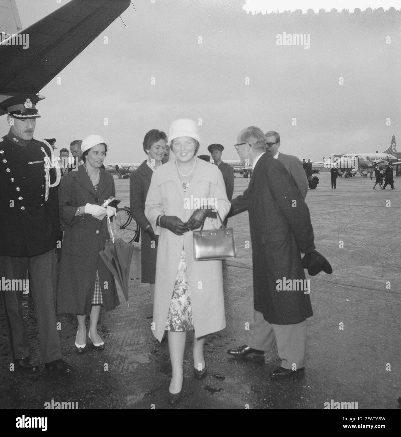 Princess back from Geneva, July 20, 1960, princesses, The Netherlands ...