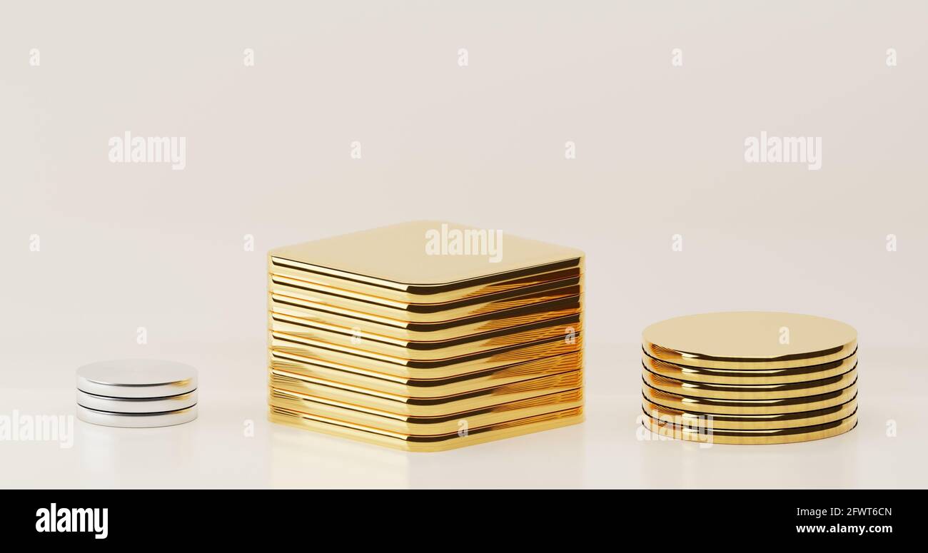 Empty background of a shelf for products. Empty podium or pedestal on a ...