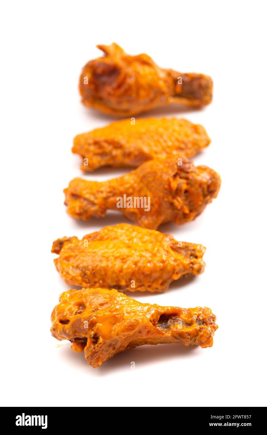 Spicy Buffalo Traditional Chicken Wings with Bone In Stock Photo - Alamy
