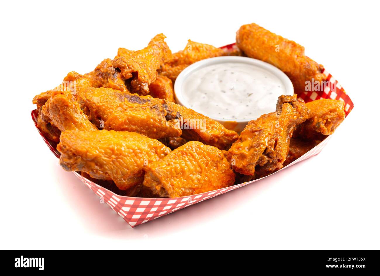 Spicy Buffalo Traditional Chicken Wings with Bone In Stock Photo - Alamy