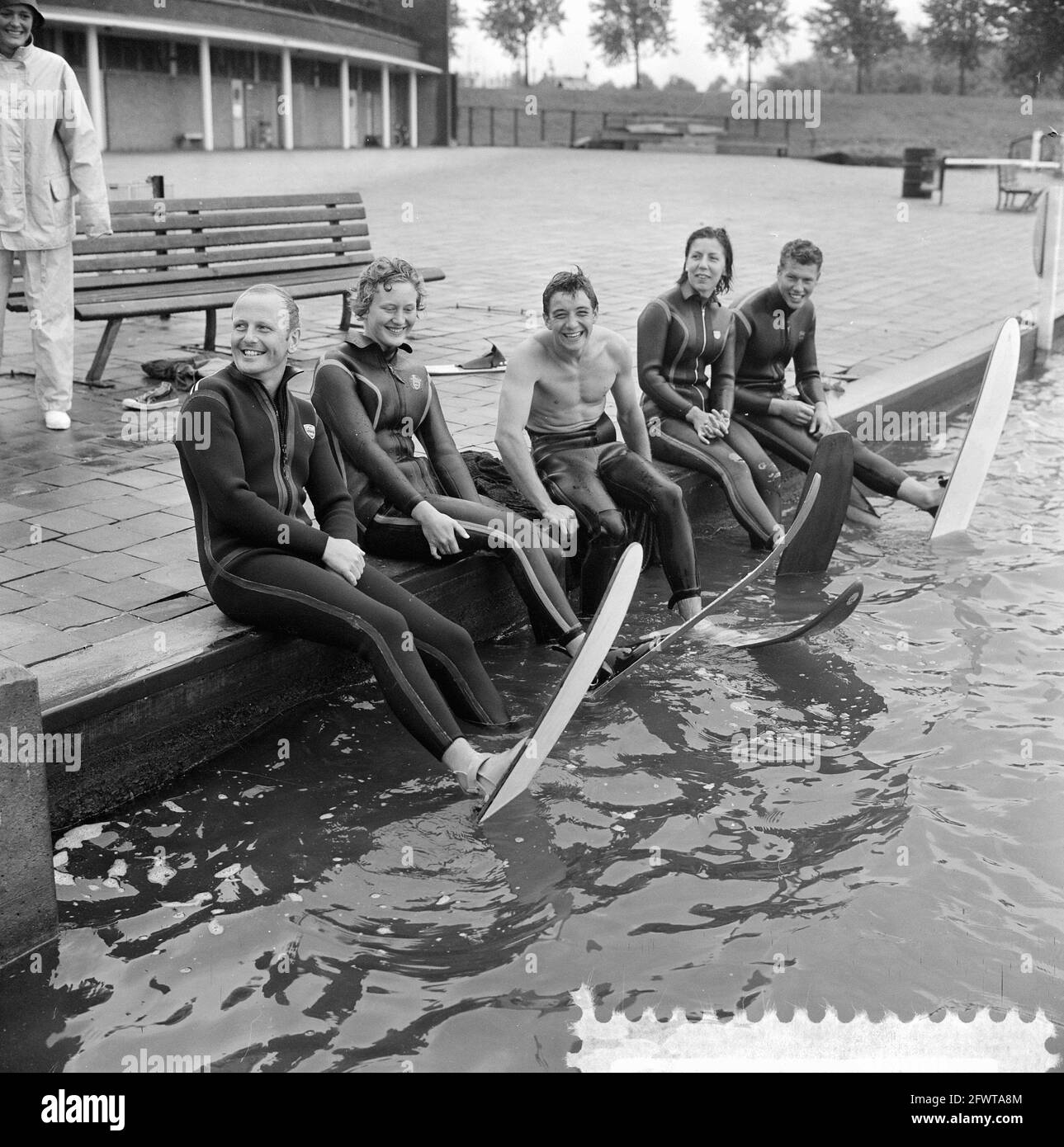 North European Championships water skiing, Dutch team from left to ...