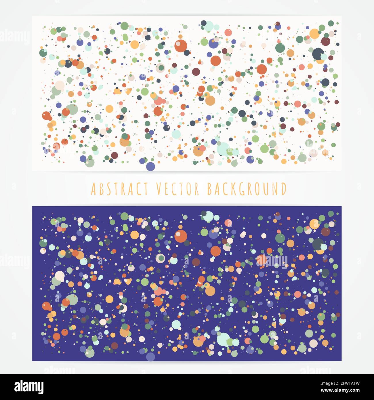 Abstract color dots vector background. Circle shapes horizontal layout ...