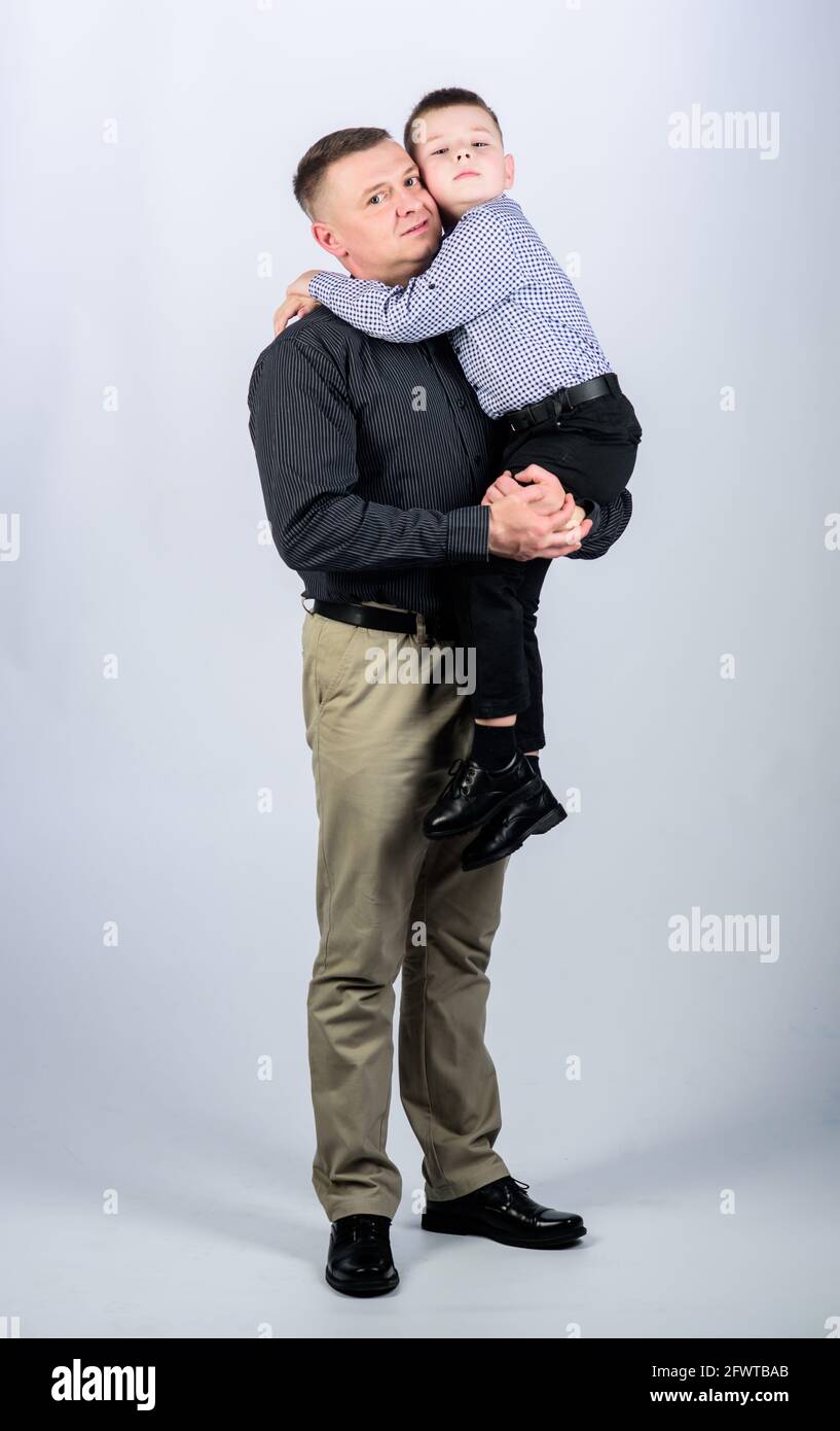 Parenthood concept. Fathers day. Father example of noble human. Family ...