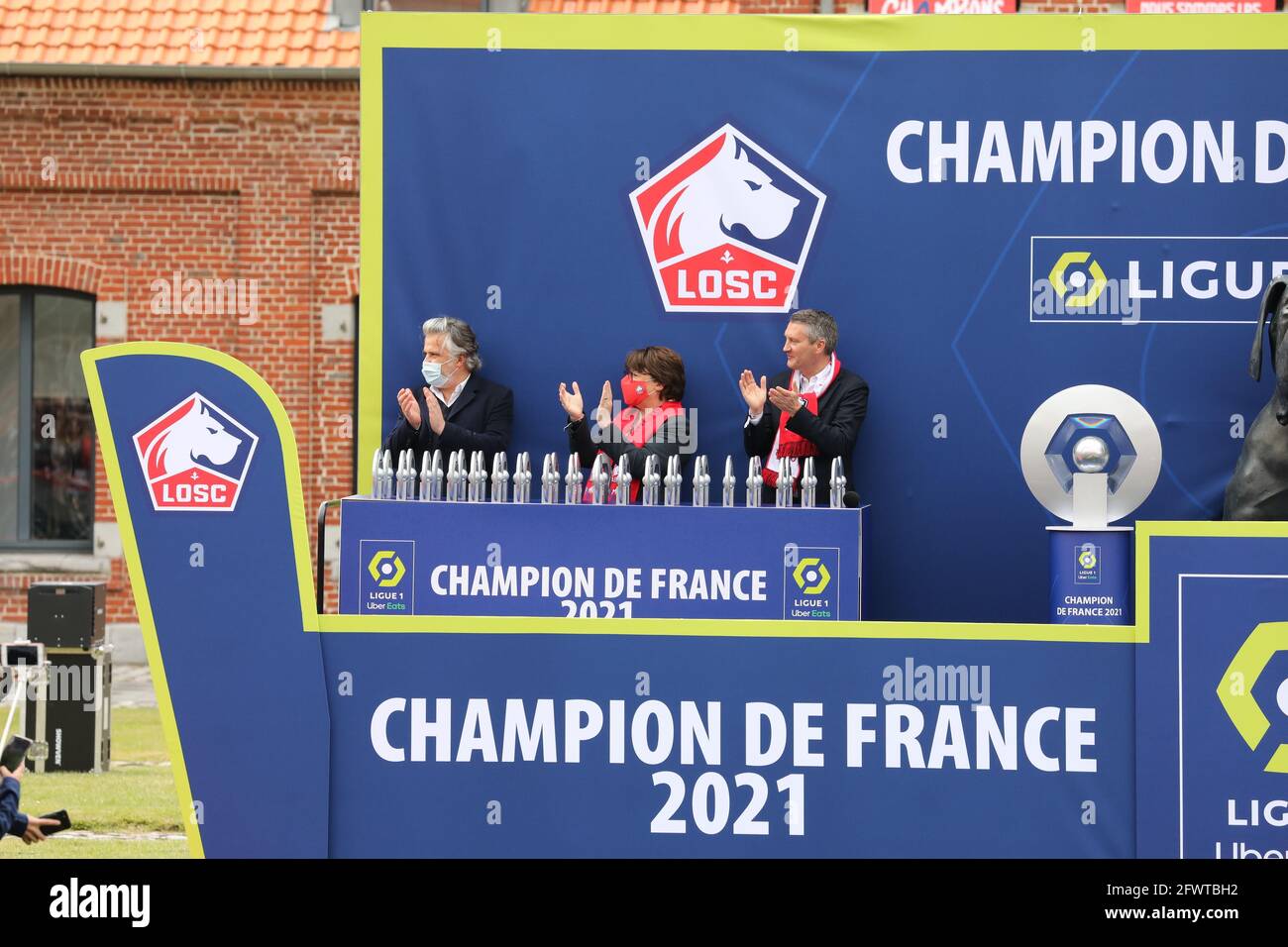 Celebration LOSC Lille the 2021 French Championship title on May 24 ...