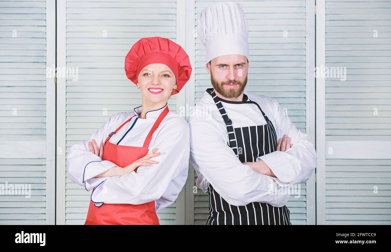 Couple ruling the culinary world. Family cooking in kitchen. man and ...