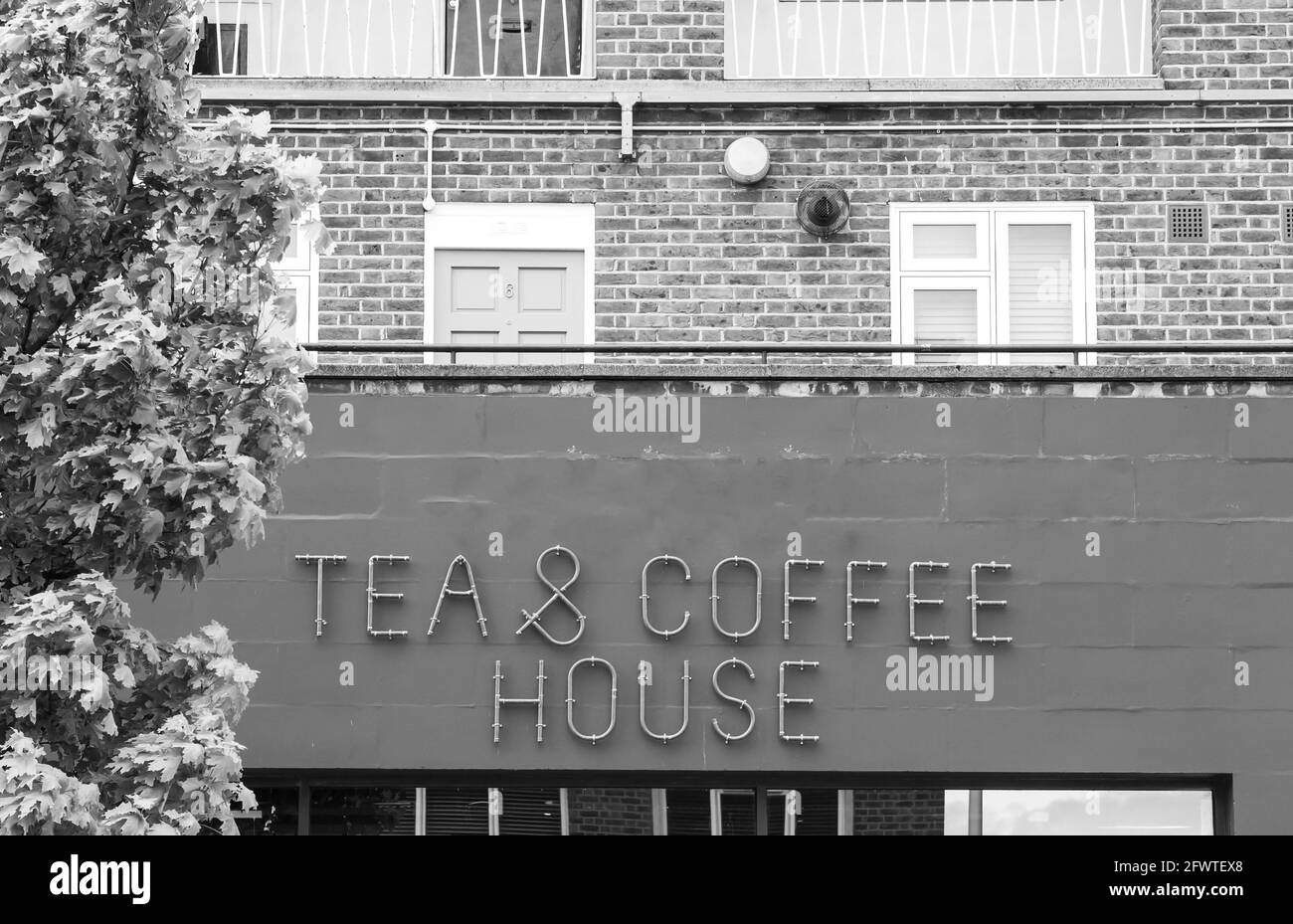 Tea and Coffee House Signage Stock Photo - Alamy