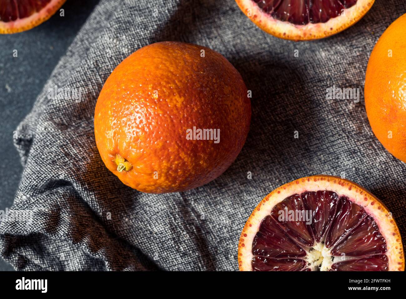 Raw Red Organic Blood Oranges Ready to Eat Stock Photo - Alamy