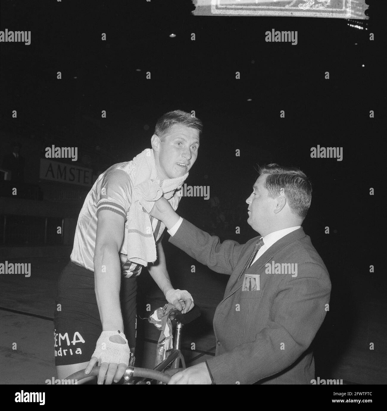 Olympic Stadium pursuit for pros, Henk Nijdam action, August 10, 1962 ...