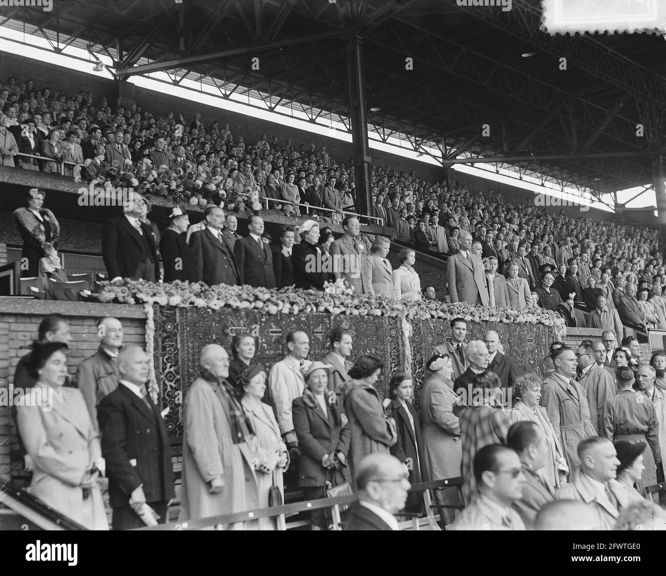 Olympic Revanches Olympic Stadium. H. M. and Prince Bernhard on ...
