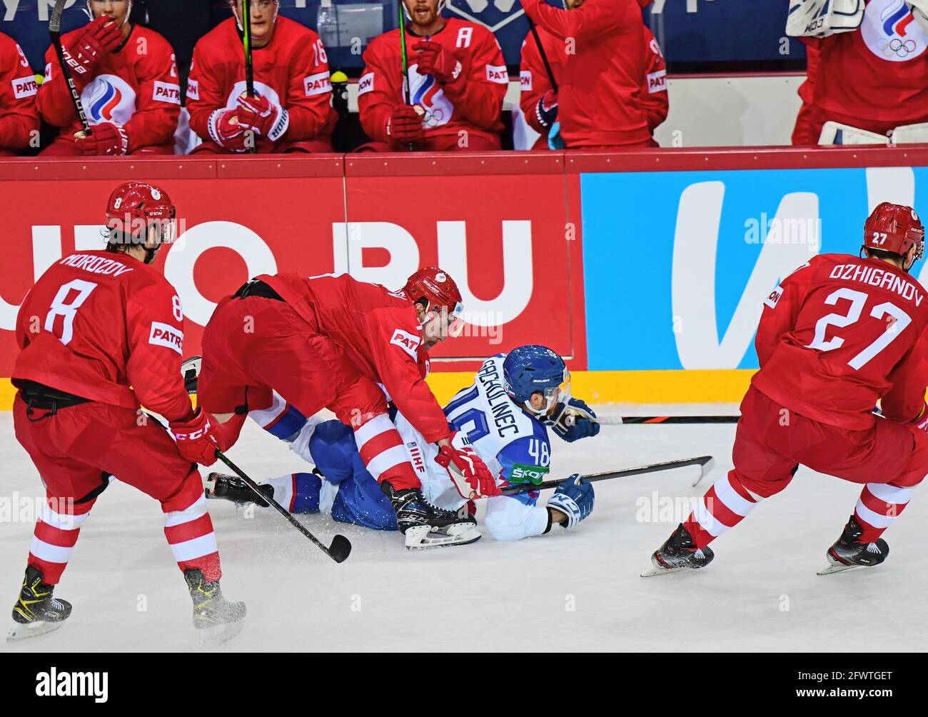 Ice Hockey World Championship 2021. Russia vs Slovakia at the Olympic ...