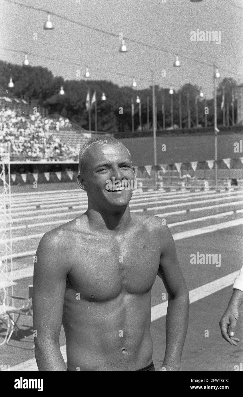 Rome Olympics, American Larson, silver medal 100 meter freestyle ...
