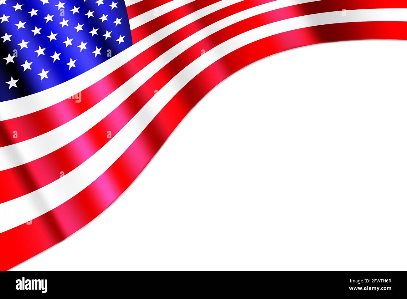 American flag isolated on white background Stock Photo - Alamy