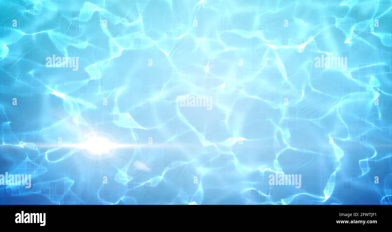 Composition of clean water in swimming pool over light blur Stock Photo ...