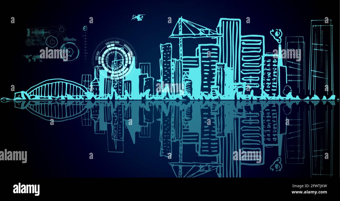 Drawing computer network hi-res stock photography and images - Alamy