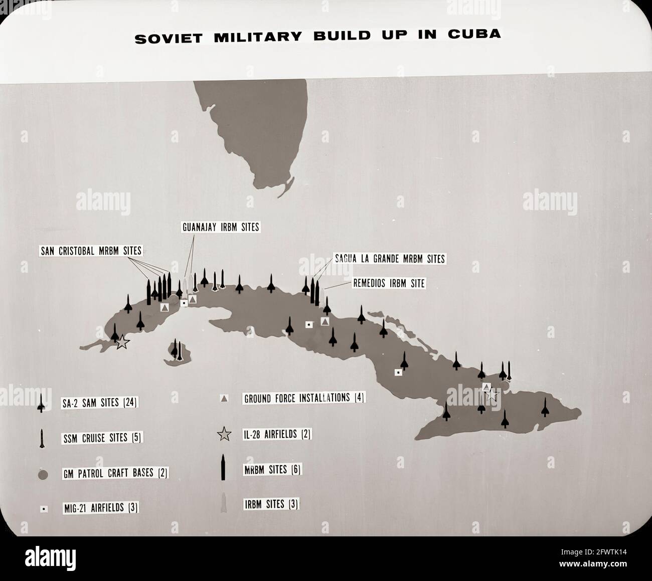 1962: October-November Briefing board map depicts the decrease in ...