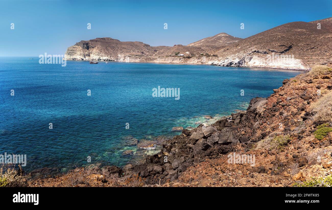 Red Beach is a volcanic sand beach on the Aegean island of Santorini ...