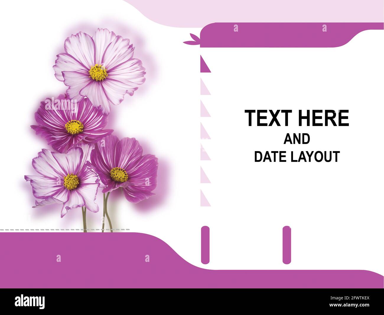Flower with Vase Arrangement, Table Calendar Layout Design Stock Photo ...