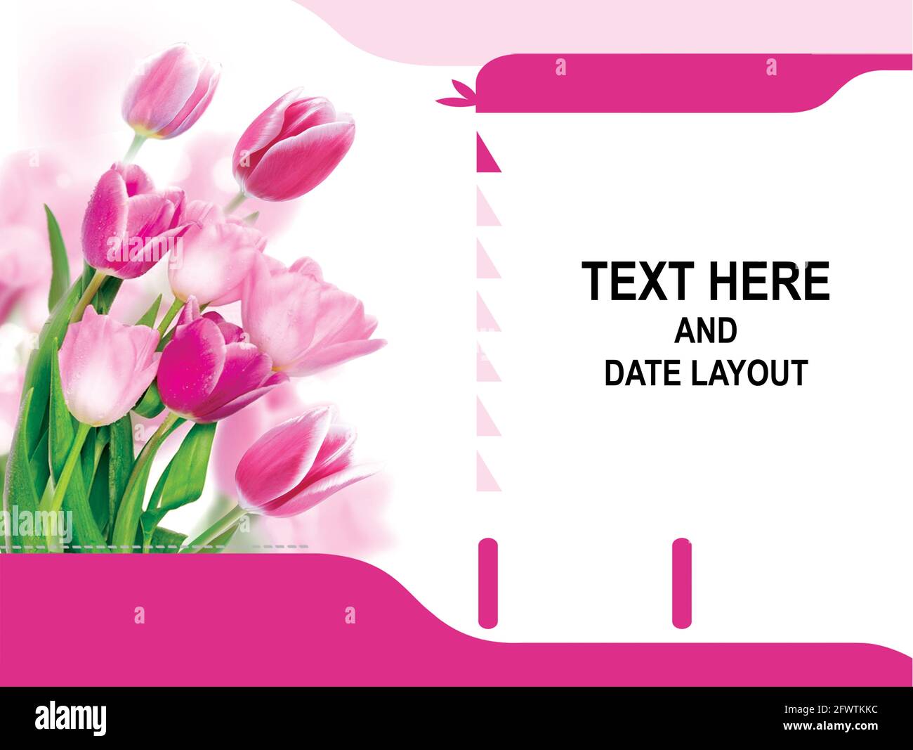 Flower with Vase Arrangement, Table Calendar Layout Design Stock Photo ...