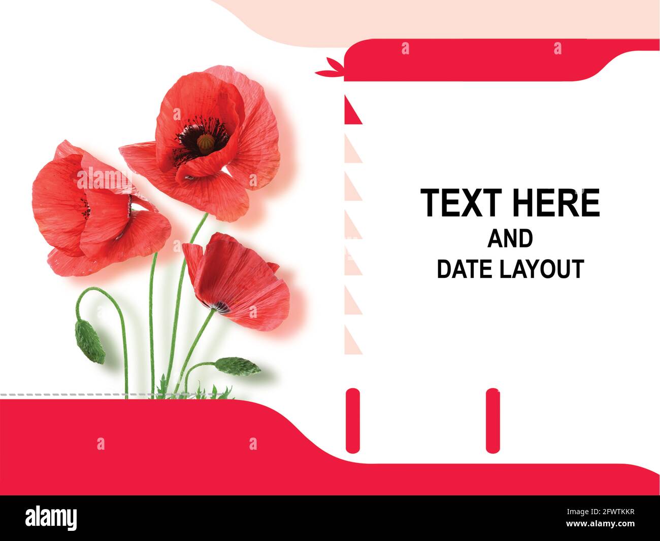 Flower with Vase Arrangement, Table Calendar Layout Design Stock Photo ...