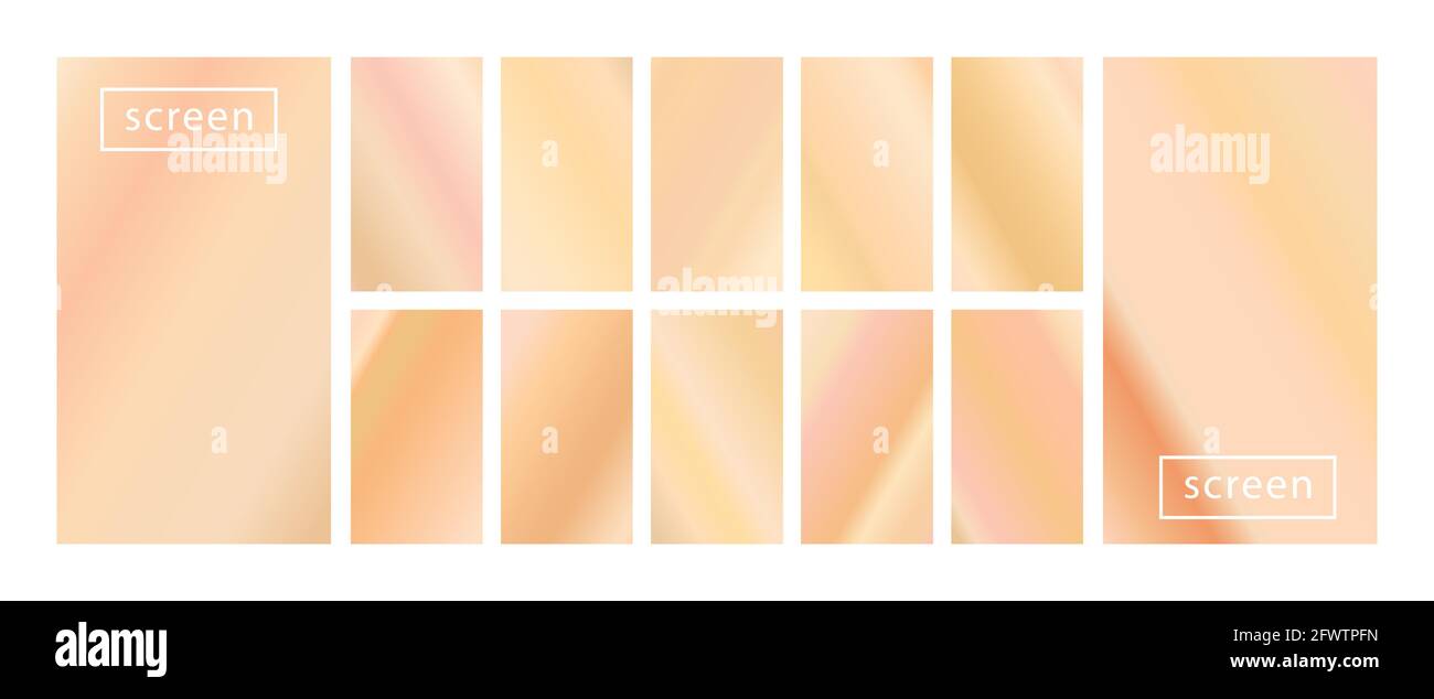 Mobile screen lock display collection of colorful backgrounds in trendy ...