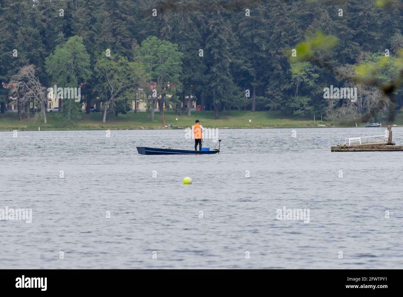 Fishing On American Lake, Tacoma Washington USA Stock Photo - Alamy