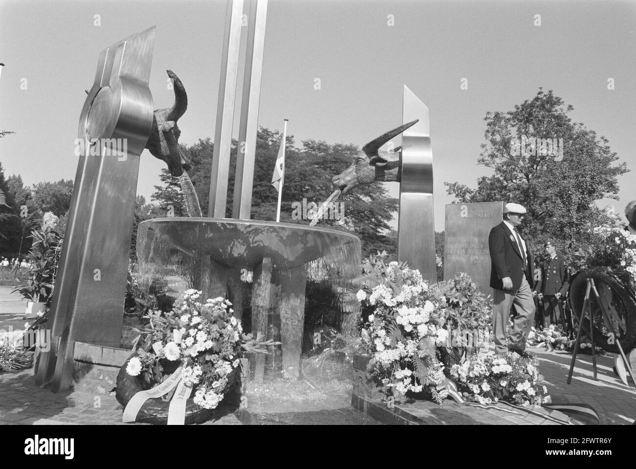 Unveiling of the monument for fallen soldiers in the Dutch East Indies ...