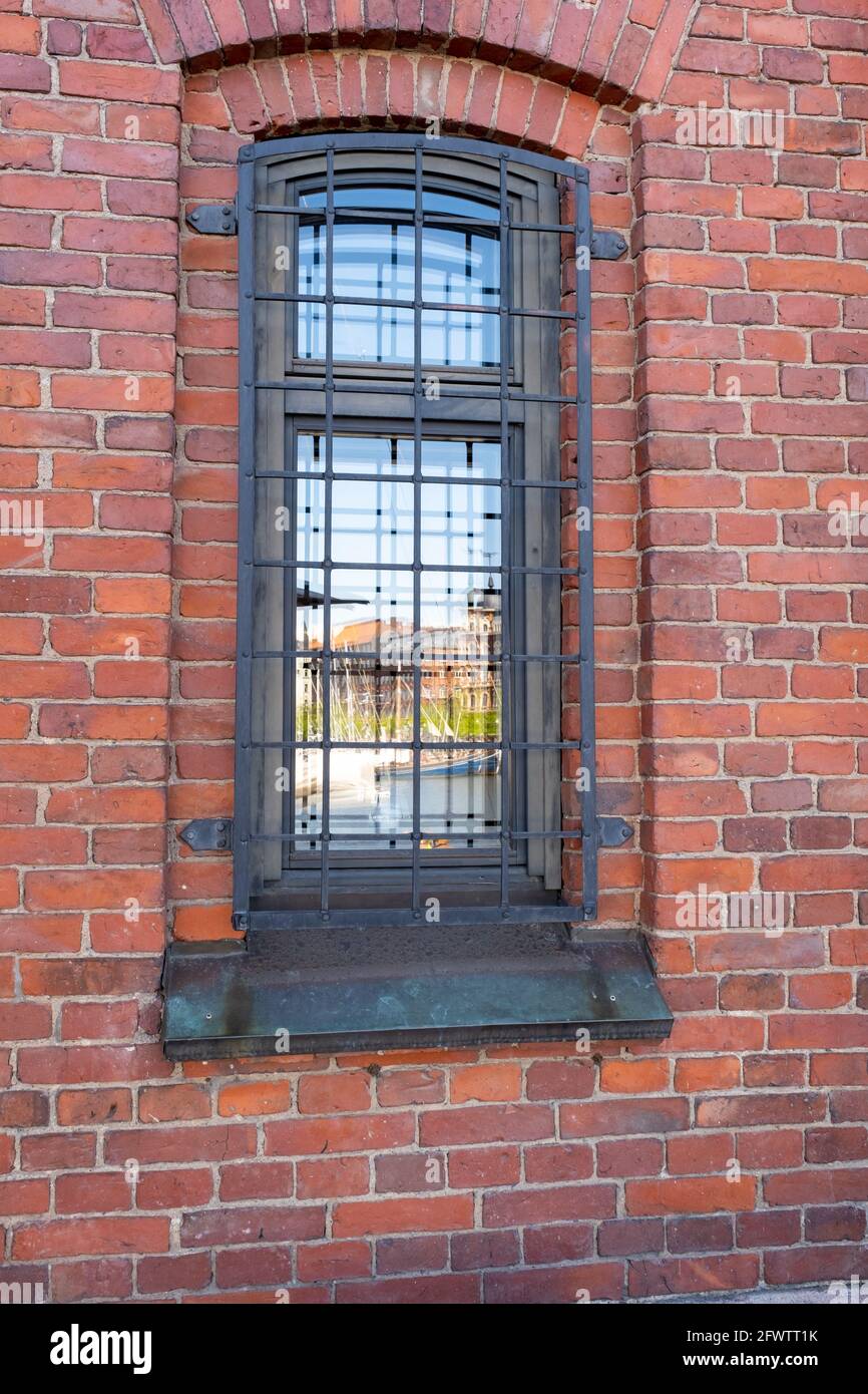 Helsinki / Finland - MAY 22, 2021: Closeup detail of a vintage window ...