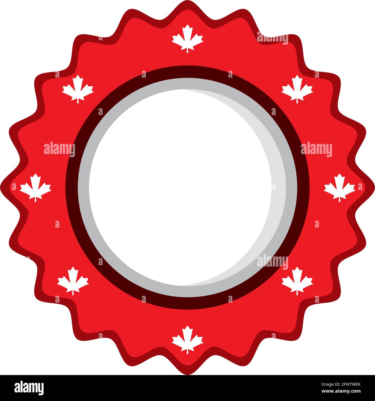 round frame maple leaf Stock Vector Image & Art - Alamy
