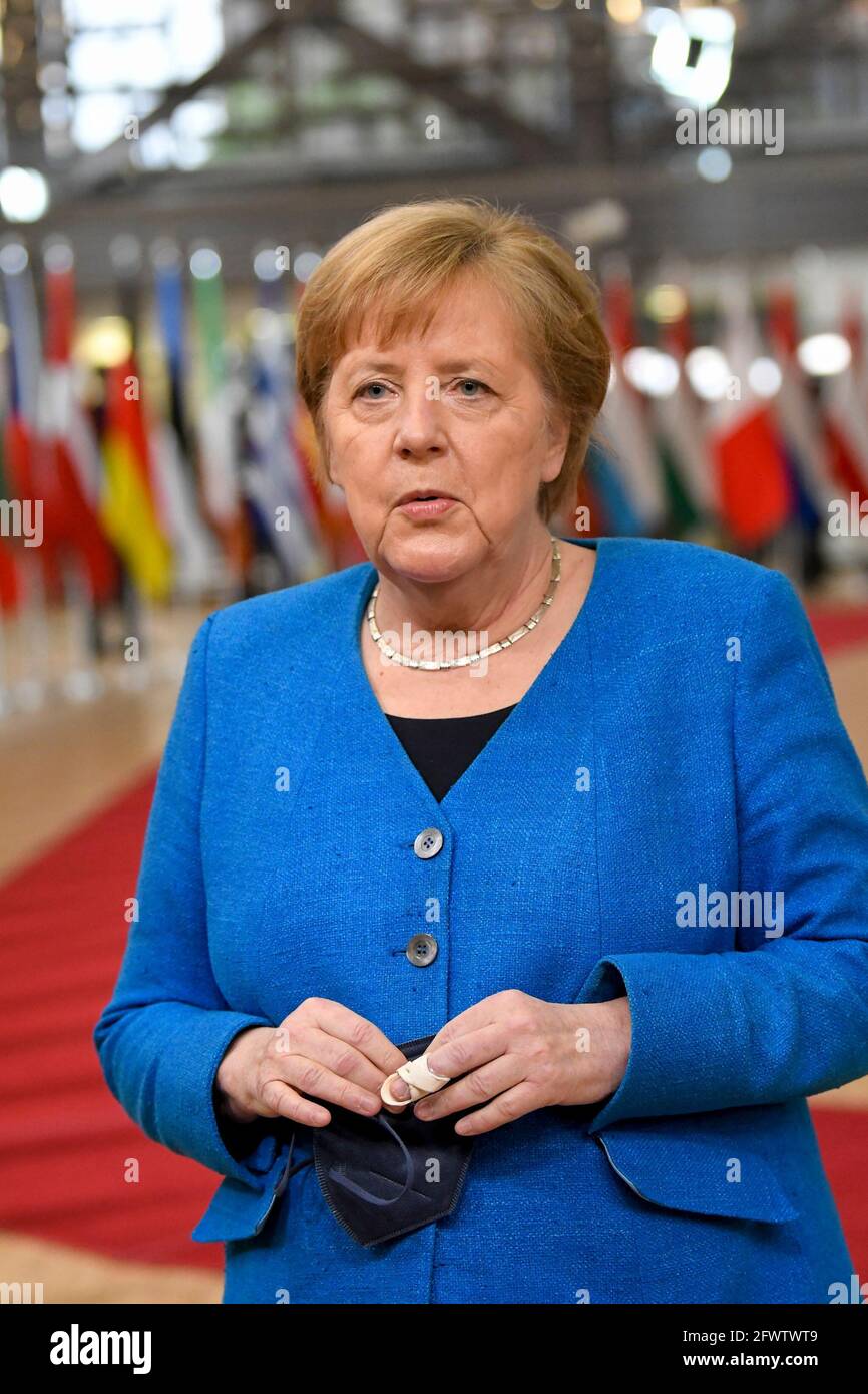 Chancellor of Germany Angela Merkel pictured as she arrives on the ...