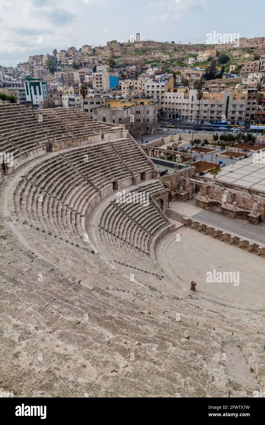 Roman amphitheater downtown amman jordan hi-res stock photography and ...