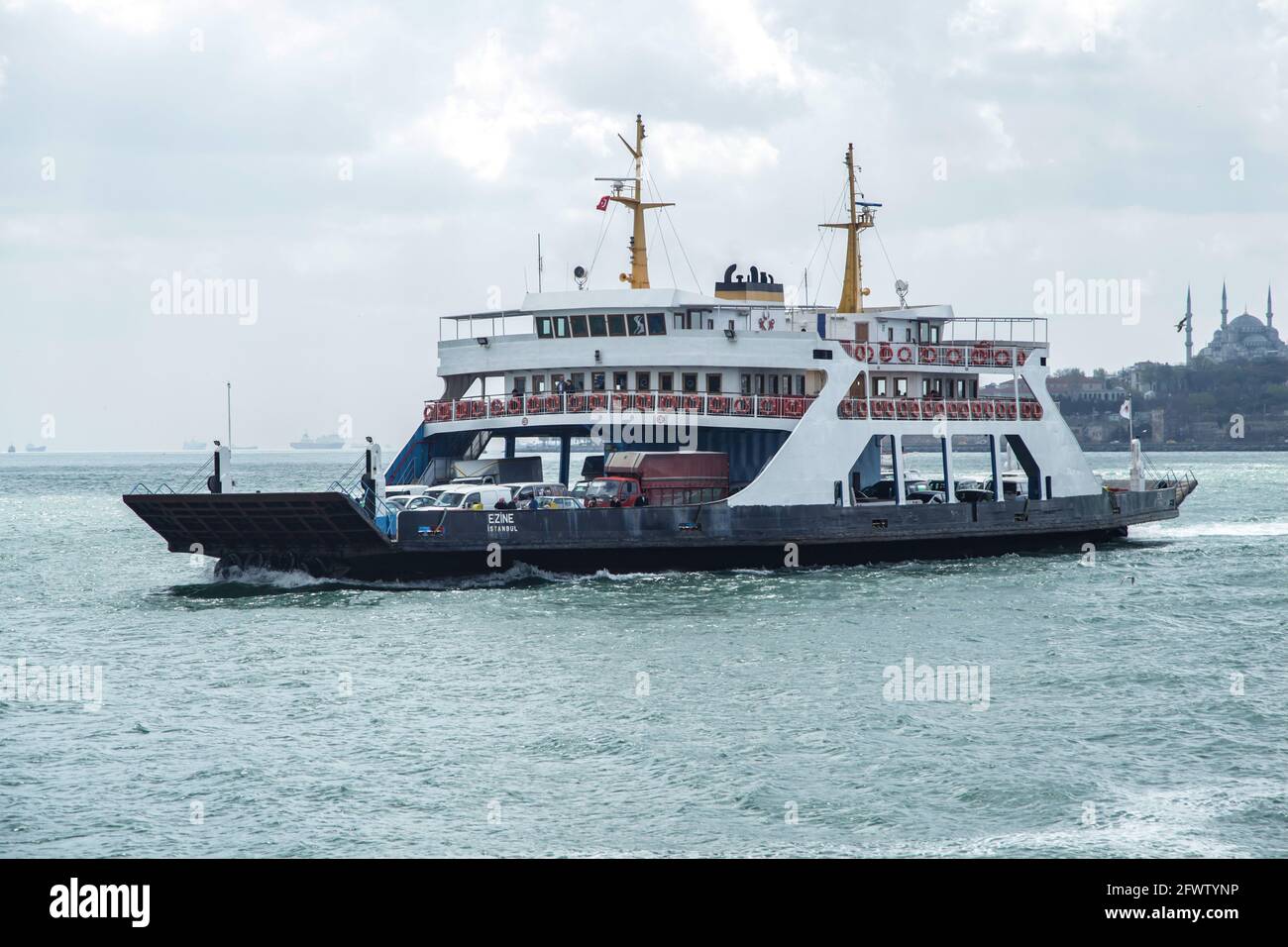 Turkey; Istanbul; the Bosphorus: ferries galore on the crossing to Asia ...