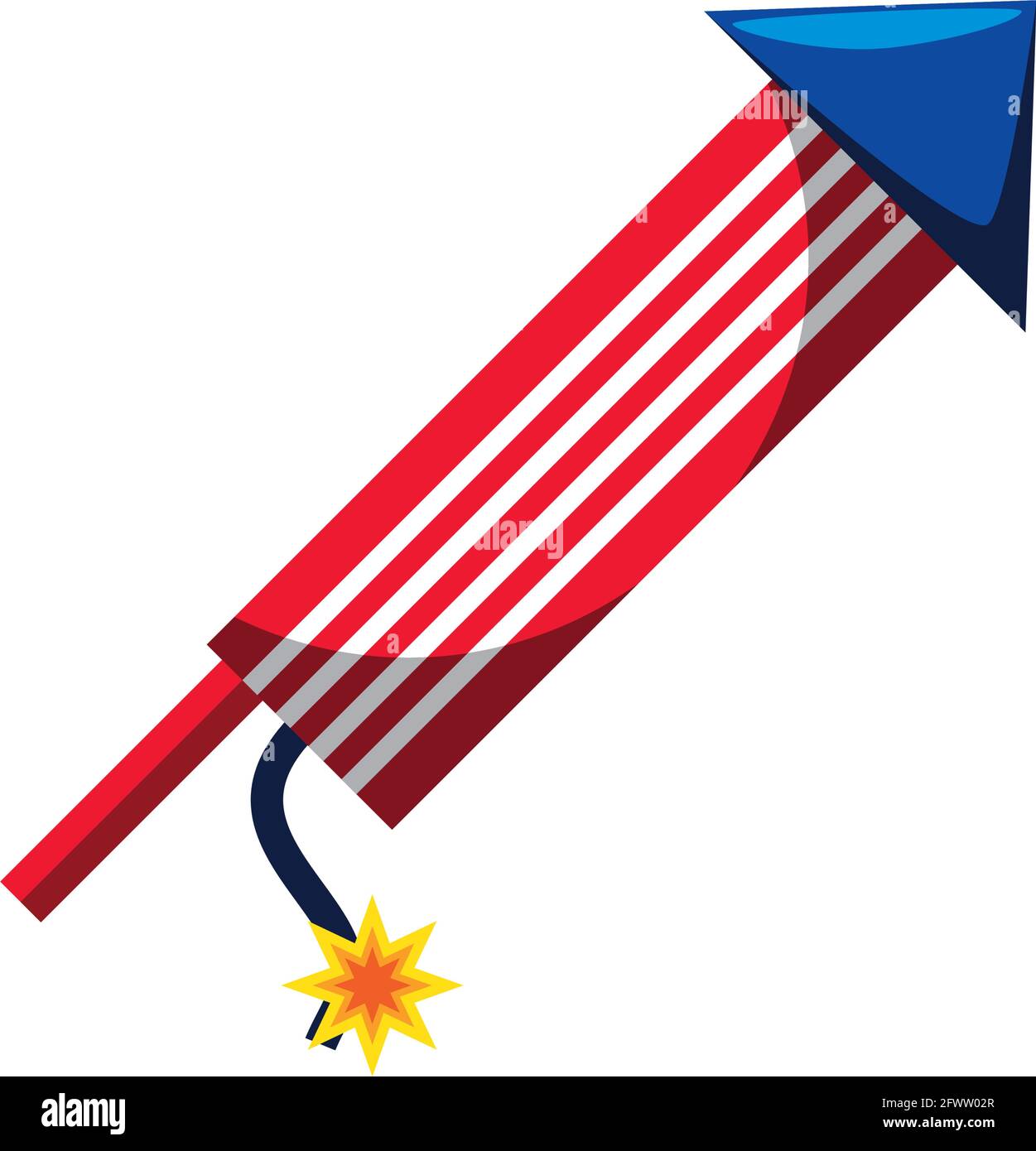 Cartoon firework rocket festive Cut Out Stock Images & Pictures - Alamy