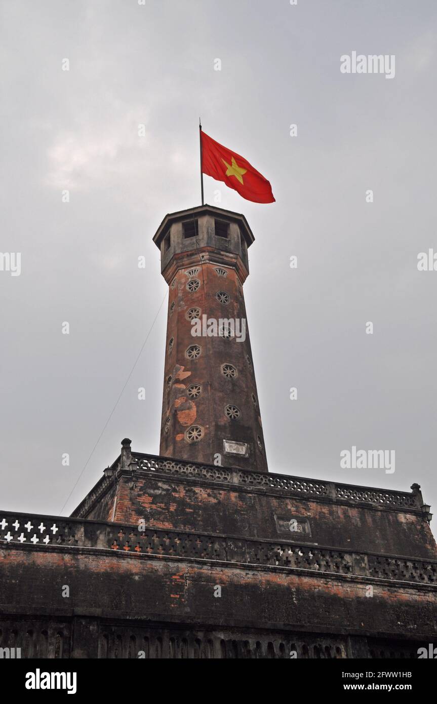 A tower of an old Vietnamese military complex in Hanoi, Vietnam Stock ...
