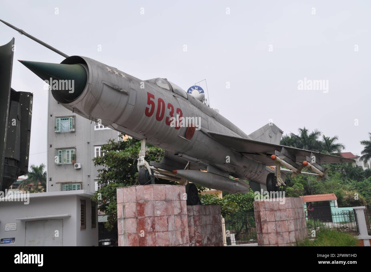 Russian fighter jet outside the Air Defence Museum in Hanoi, Vietnam ...