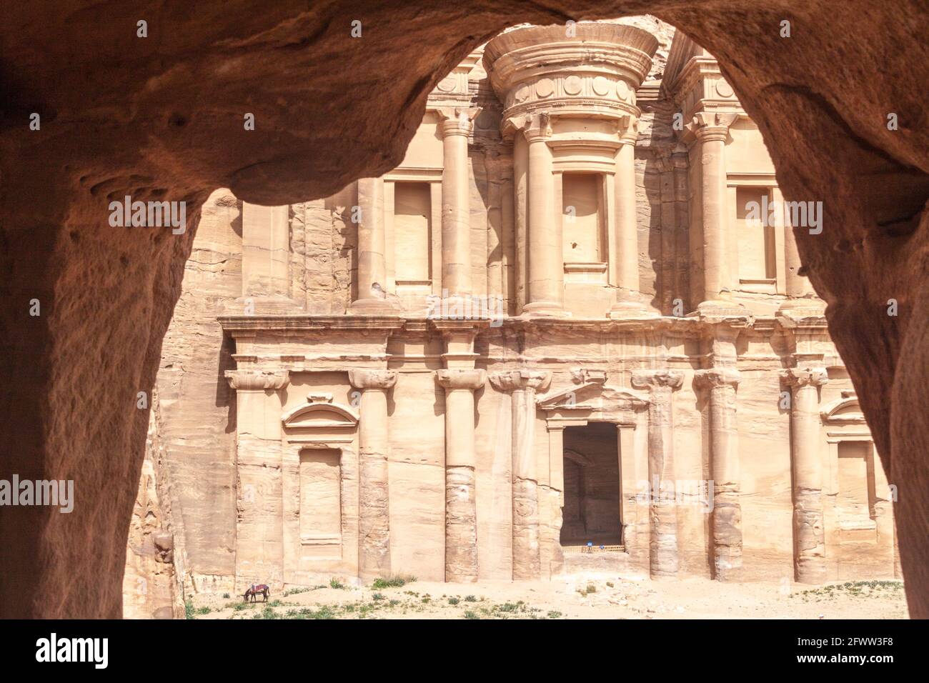 The Monastery Al Deir in the ancient city Petra, Jordan Stock Photo - Alamy