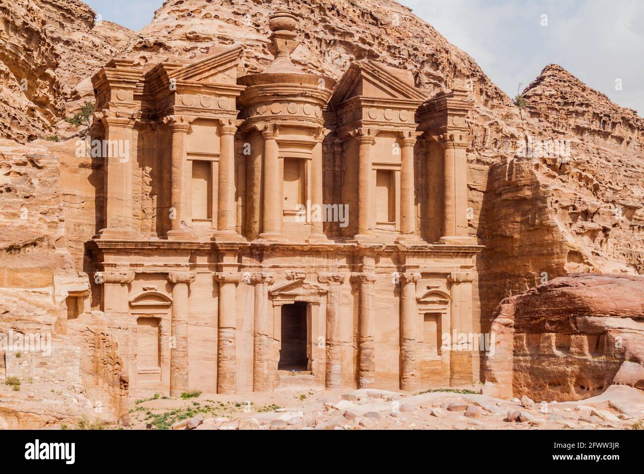 The Monastery Al Deir in the ancient city Petra, Jordan Stock Photo - Alamy